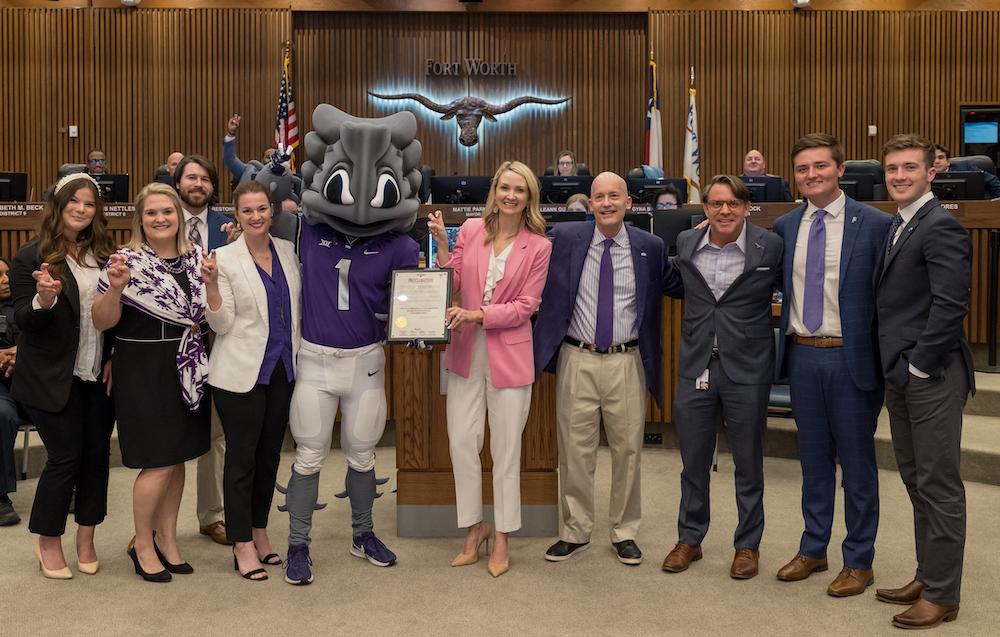 City of Fort Worth Honors TCU with Proclamation for 150th