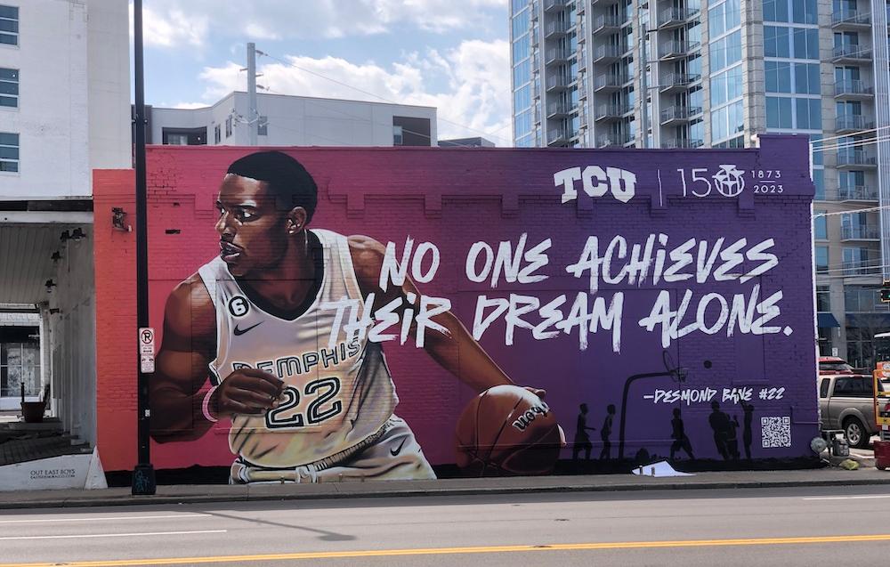 TCU Mural of NBA Star Desmond Bane ’20 is Live