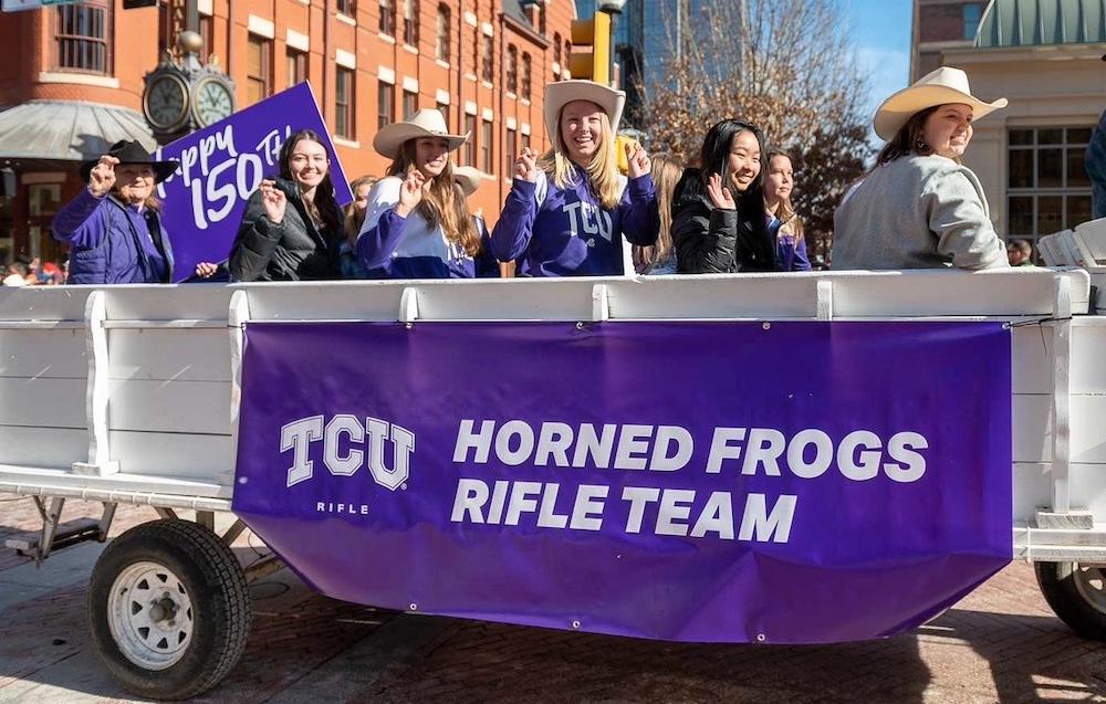 TCU Paints Stock Show Parade Purple